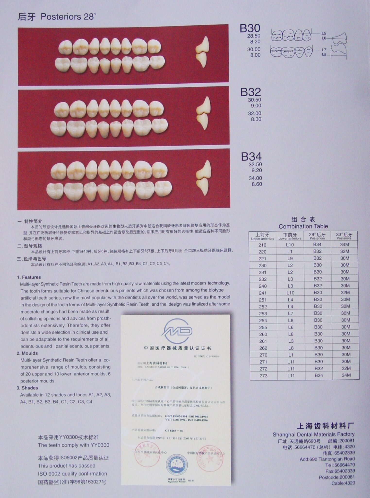 Synthetic Acrylic Resin Teeth – chinadentalmall.com